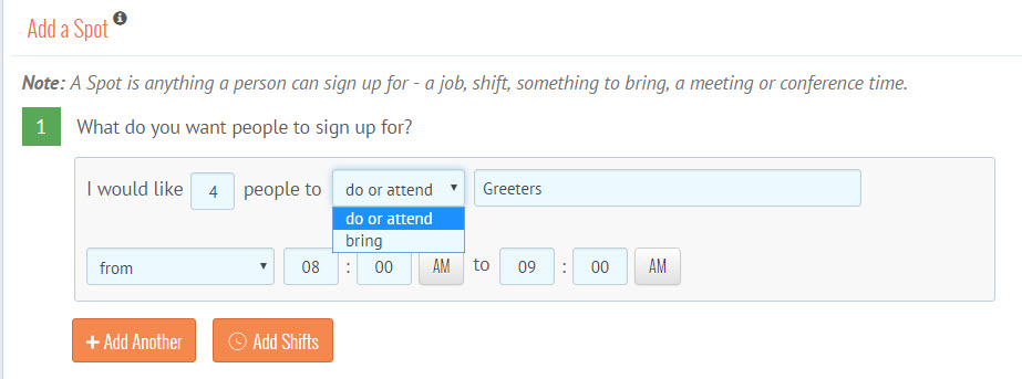 How to Add Spot(s) to your SignUp – SignUp.com