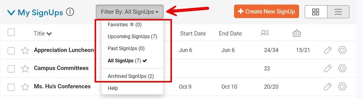 Tour of My SignUps Invite Tab / Mobile Share – SignUp.com