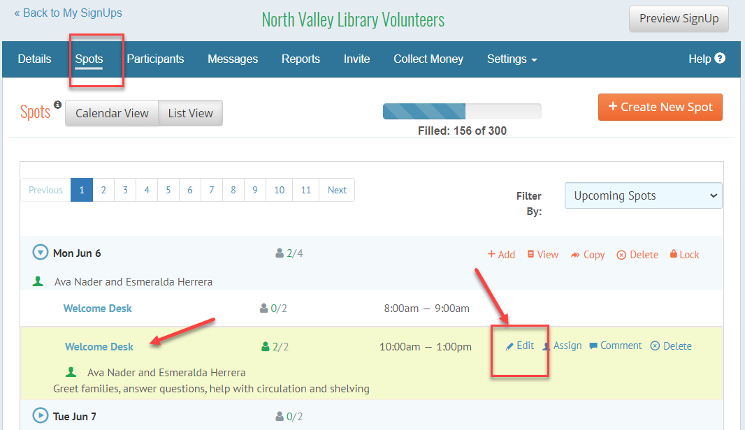 How to Edit Spots (shifts, jobs, slots, items, appointments) on your ...