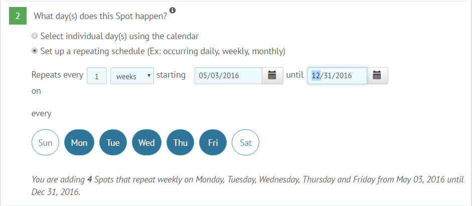 Planning Multiple Day SignUps – SignUp.com